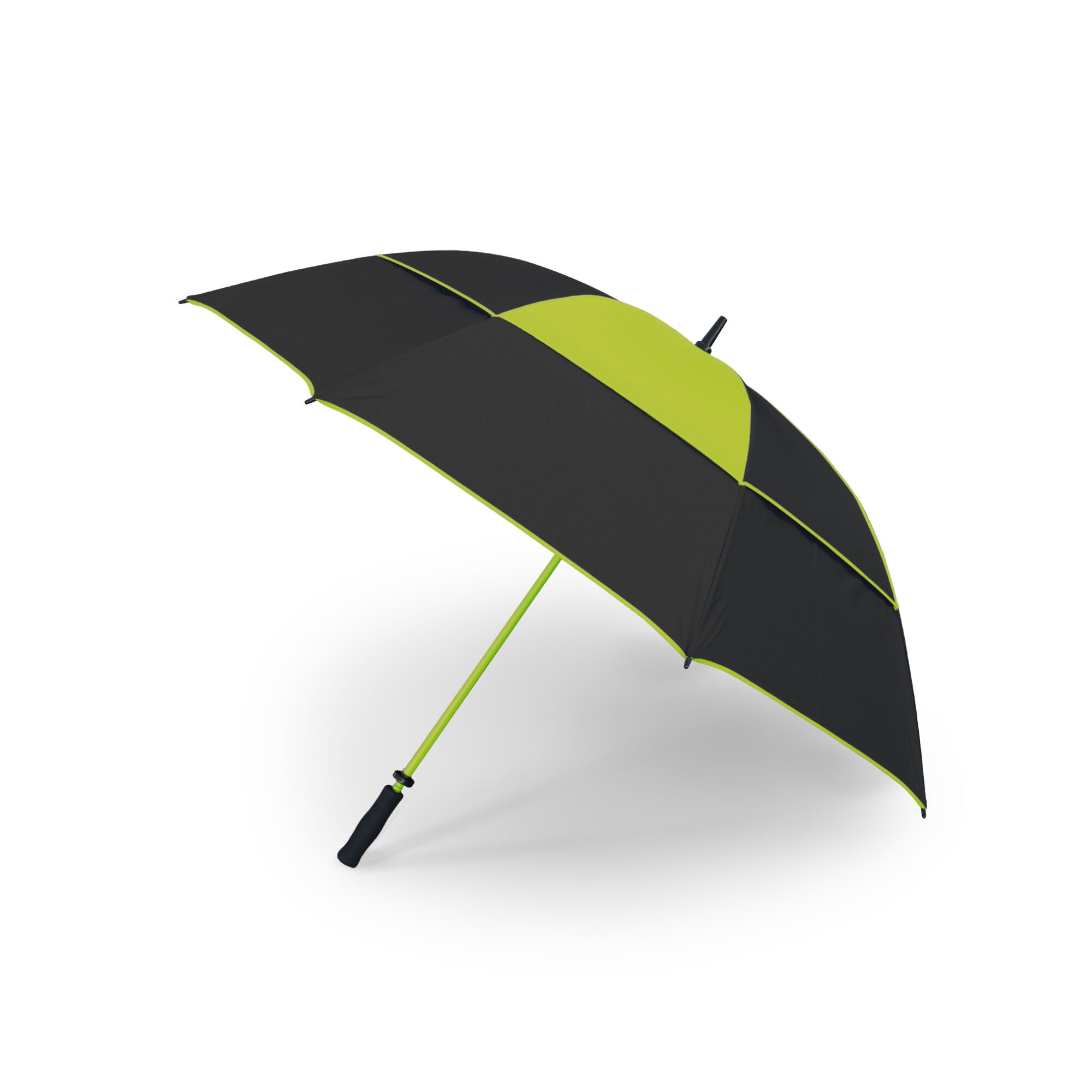 Masters Level 4 Golf Nimbus Contrast Twin Canopy Umbrella. Black / Lim ...
