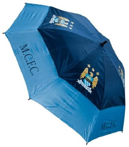 Manchester City Tourvent Double Canopy Golf Umbrella. Old Badge. – Golf ...