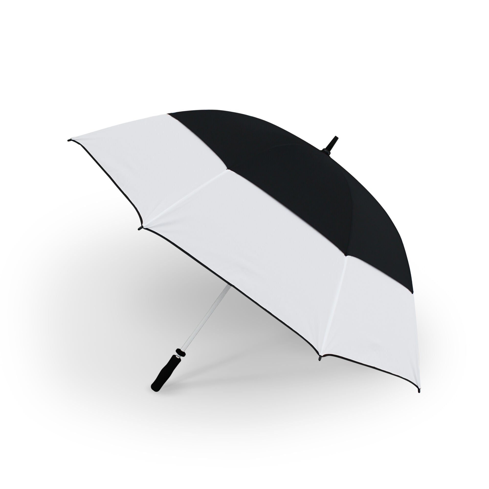 Masters Level 4 Golf Nimbus Contrast Twin Canopy Umbrella. Black / Whi ...
