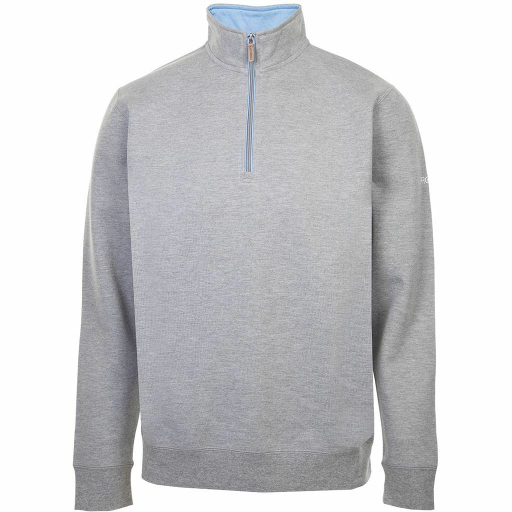 PROQUIP Golf Mistral ¼ Zip Mens Sweater Pullover Light Grey – Golf ...