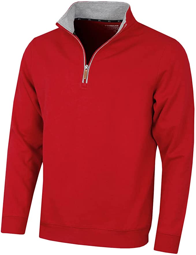 PROQUIP Golf Mistral ¼ Zip Mens Sweater Pullover Red. – Golf Perfection