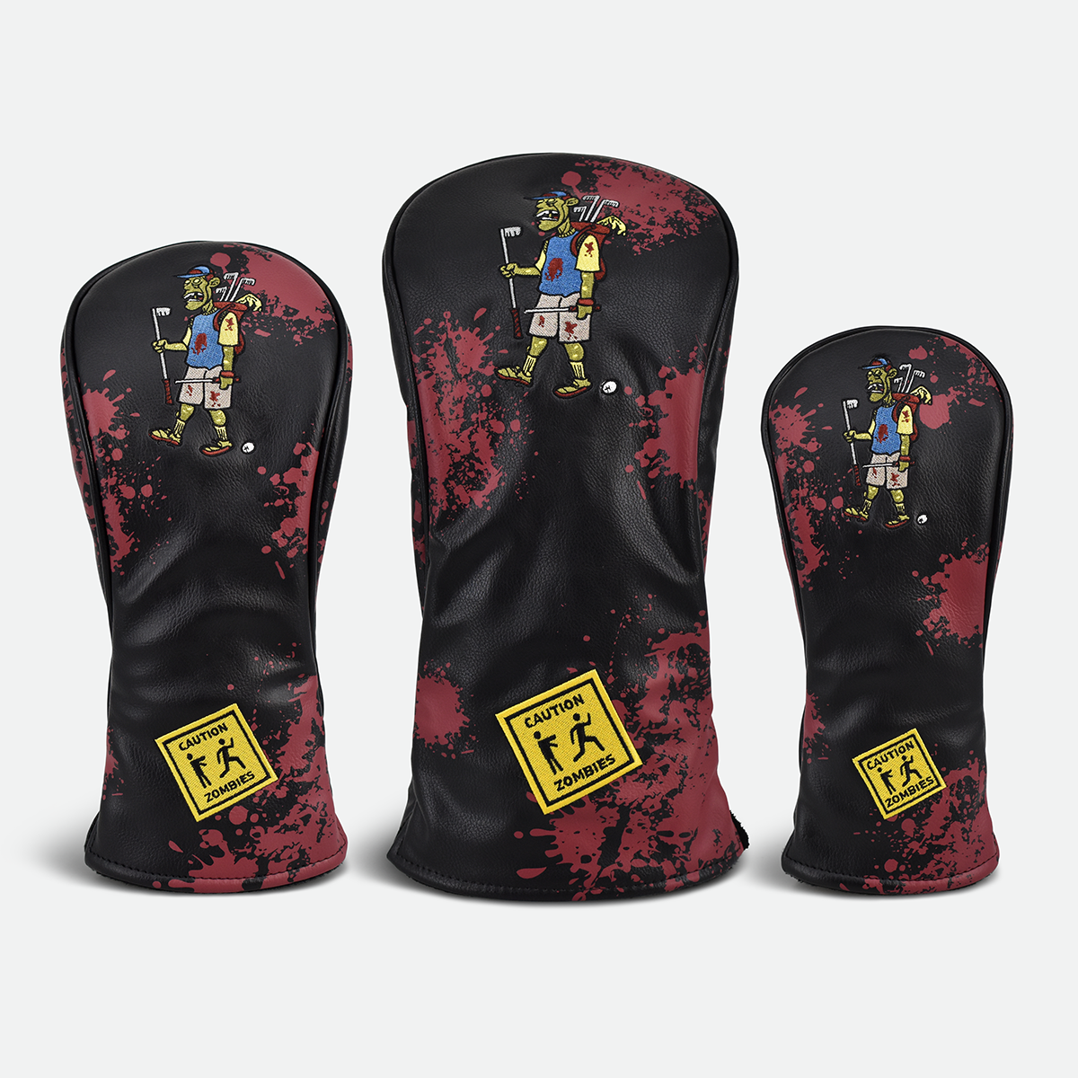 PRG Originals Zombie Design Golf Headcovers. Set of 3. Driver, Fairway ...